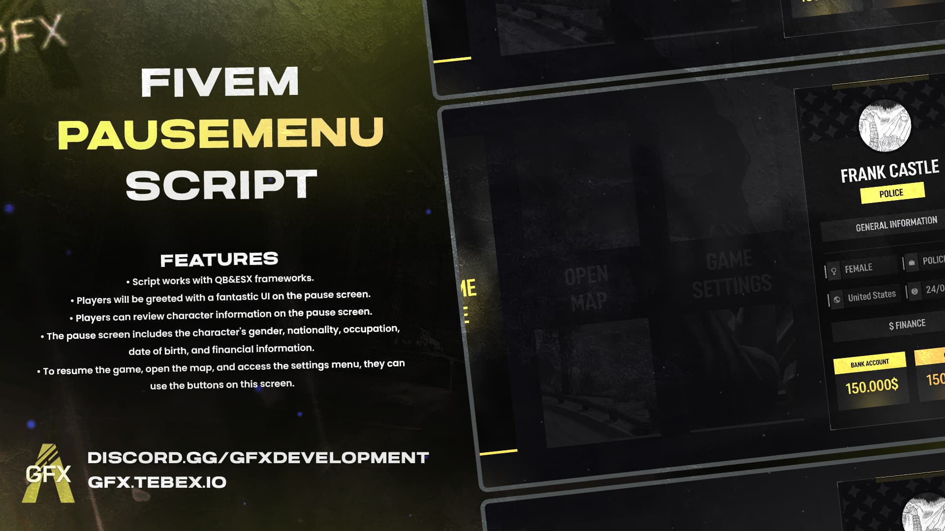 Free Pause Menu Fivem Tebex