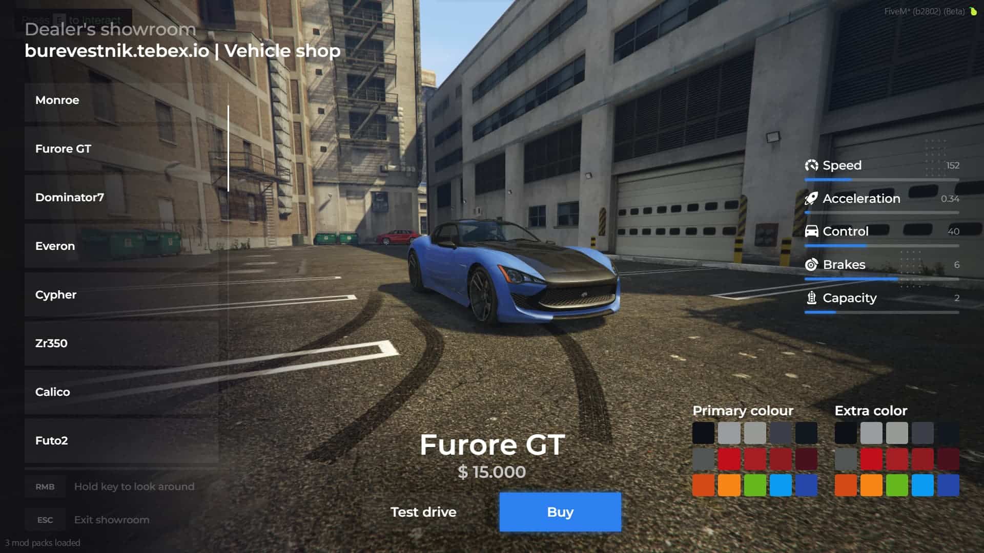 [QB/ESX] Vehicle Shop System - FiveM Tebex