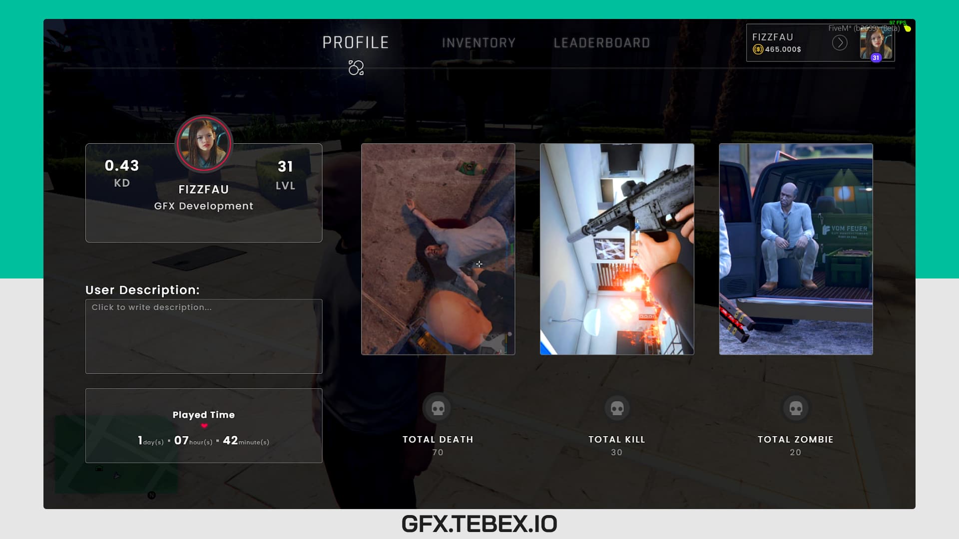 PVP Server Inventory (gfx-inventoryv2) - FiveM Tebex