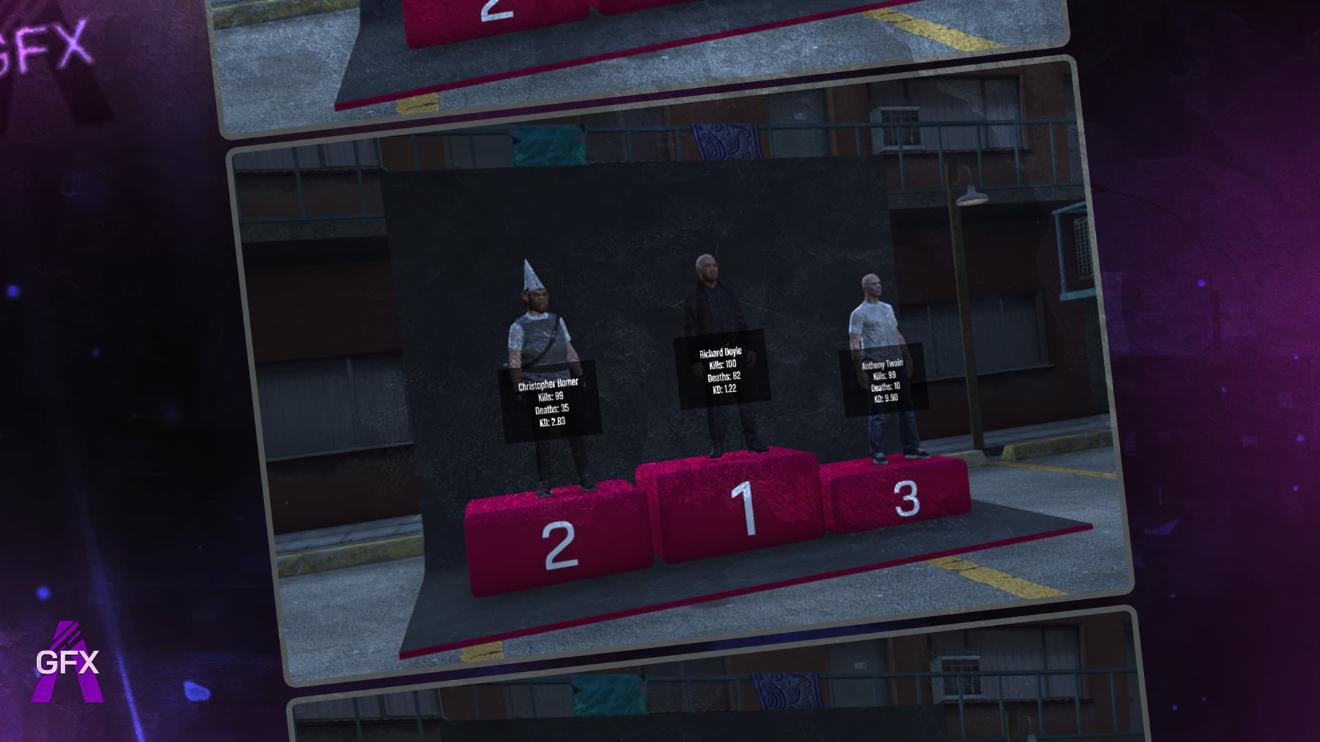 GFX Leaderboard Script TOP 3 Character showcase! - FiveM Tebex