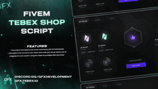 FREE Ingame Tebex VIP Shop - FiveM Tebex